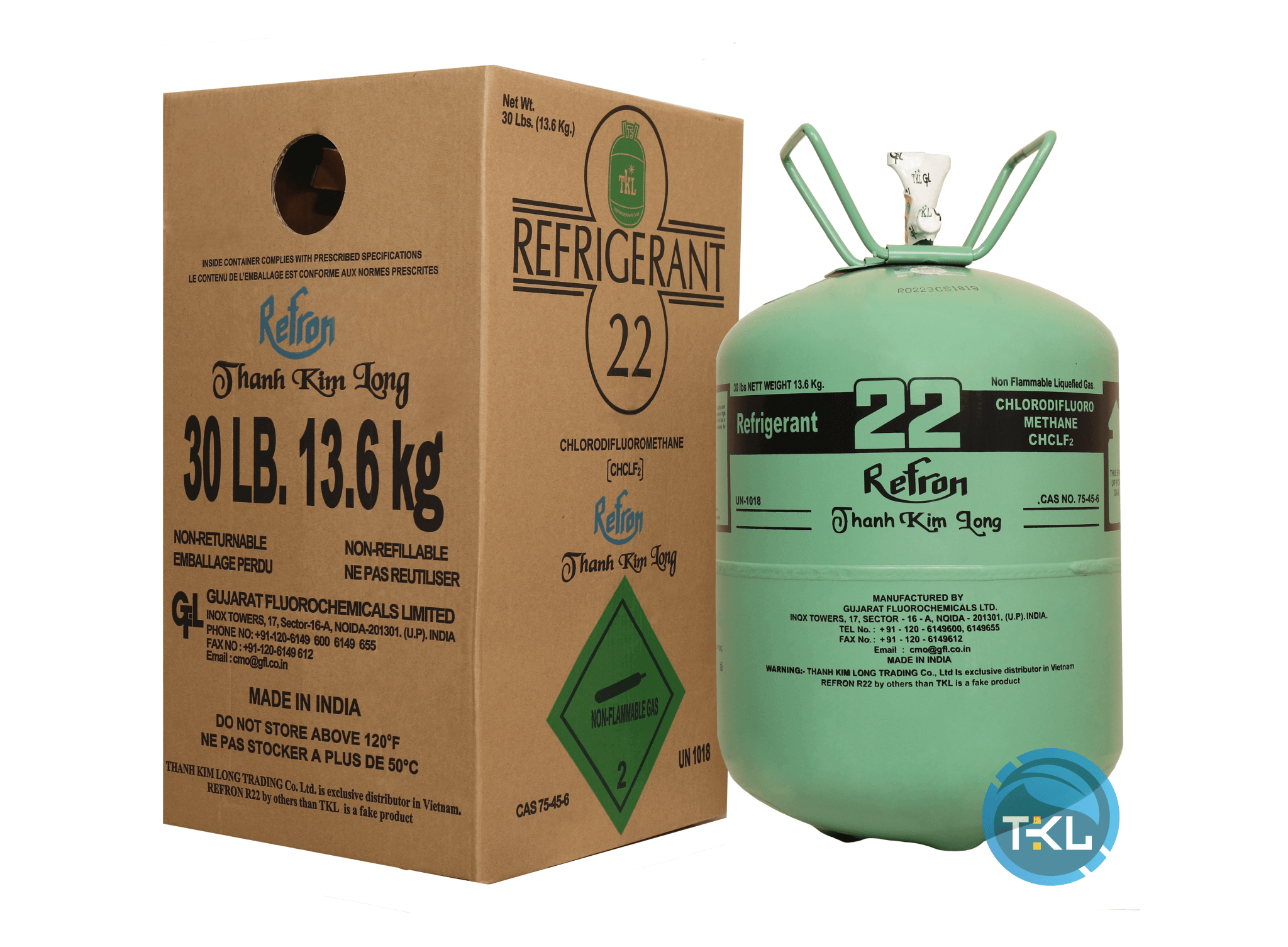 Gas lạnh Refron R22 (13.6 kg)