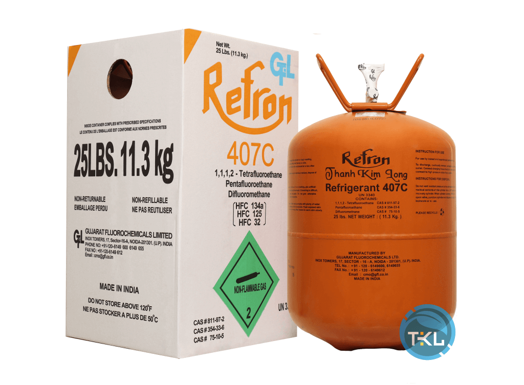 Gas Lạnh Refron R407C (11.3 KG) | Thanh Kim Long