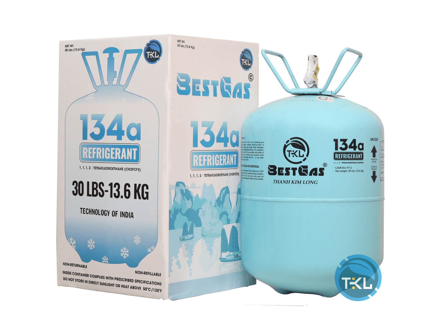 Gas Lạnh BESTGAS Thanh Kim Long R134a (13.6kg)